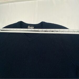 Vintage | Sweaters | Guc Vintage Ingo Deep Navy Blue V Neck Wool Blend ...